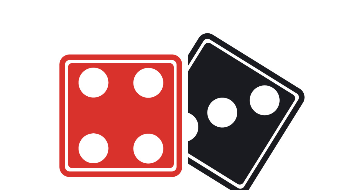 Dice game poxer logo icon template version v36