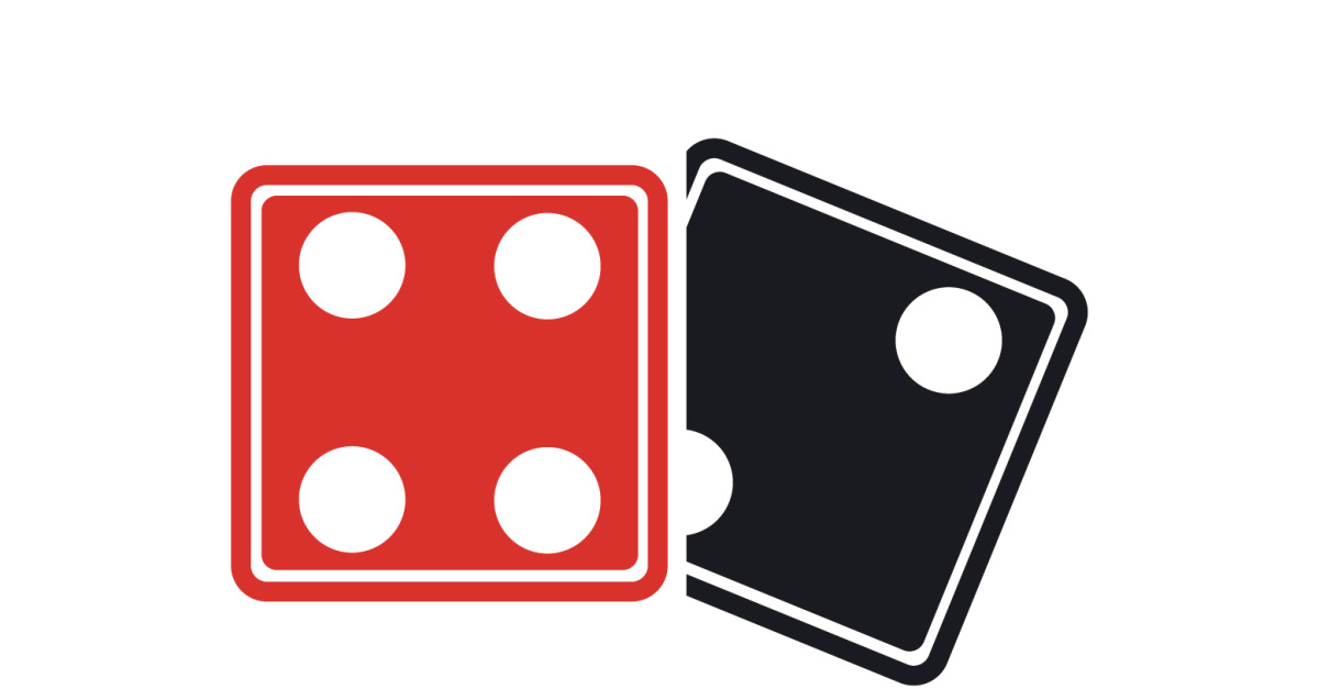 Dice game poxer logo icon template version v44