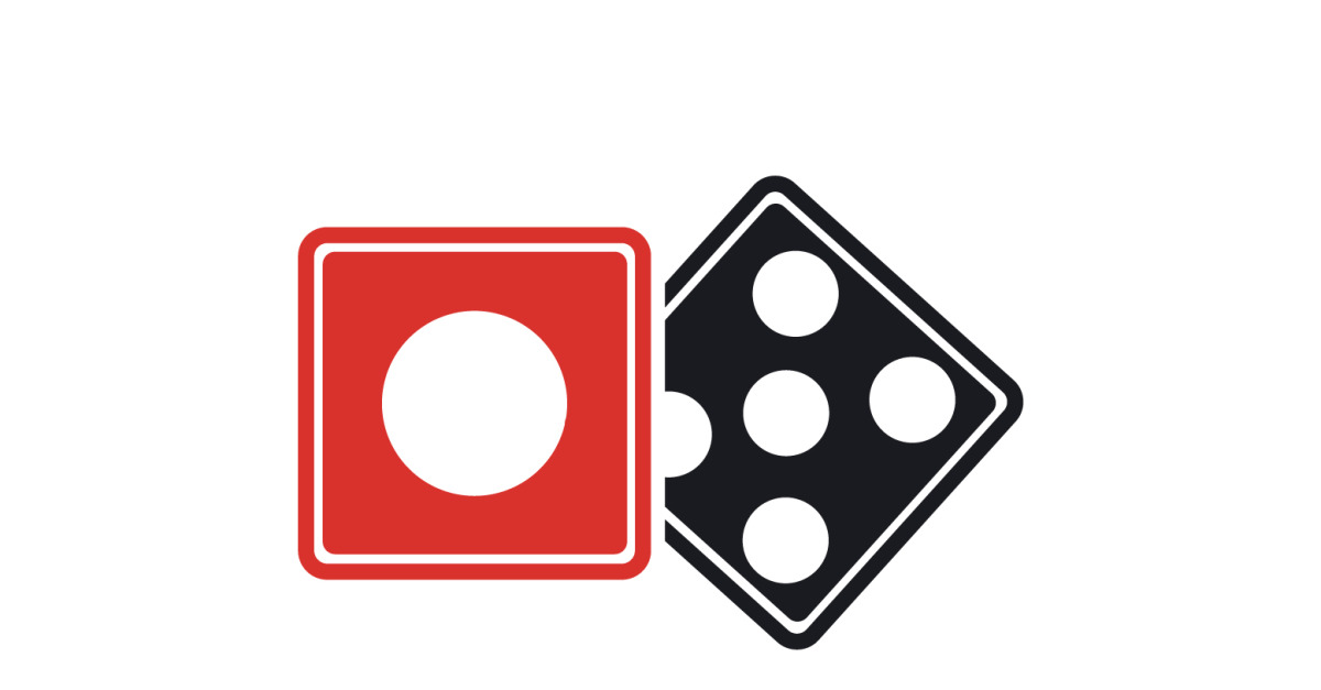 Modello icona logo Poxer gioco di dadi versione v17