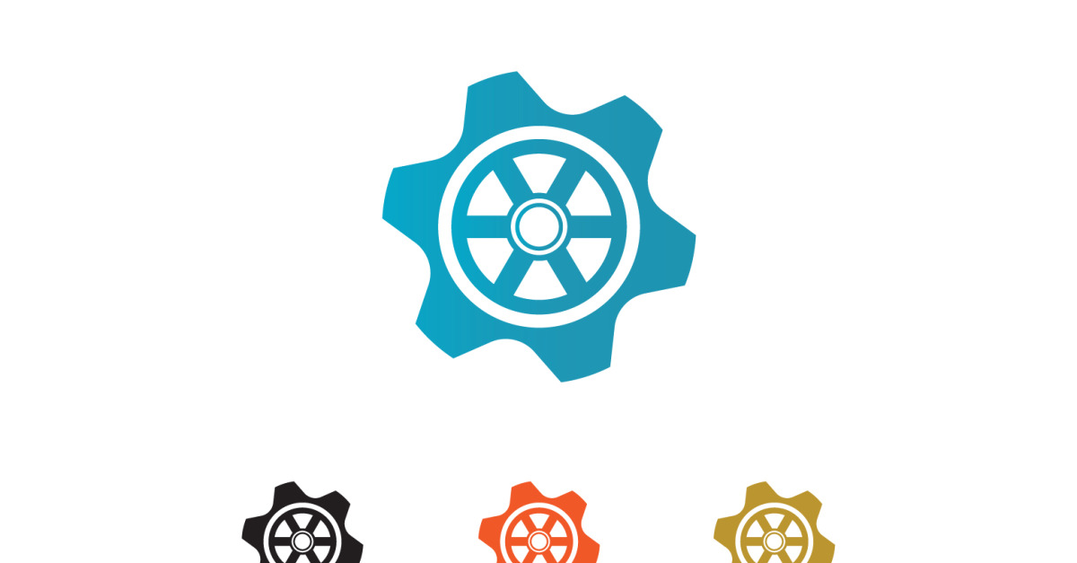 Gear box logo icon template vector v28 - TemplateMonster