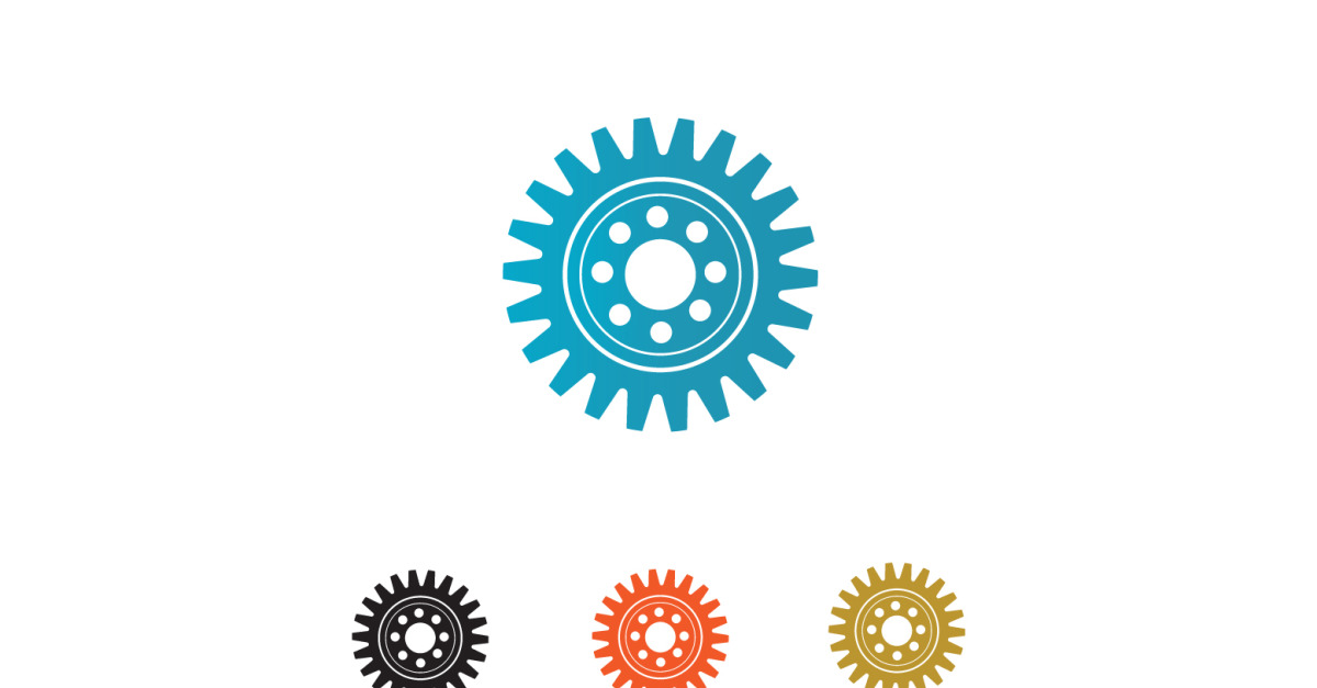 Gear box logo icon template vector v35 - TemplateMonster