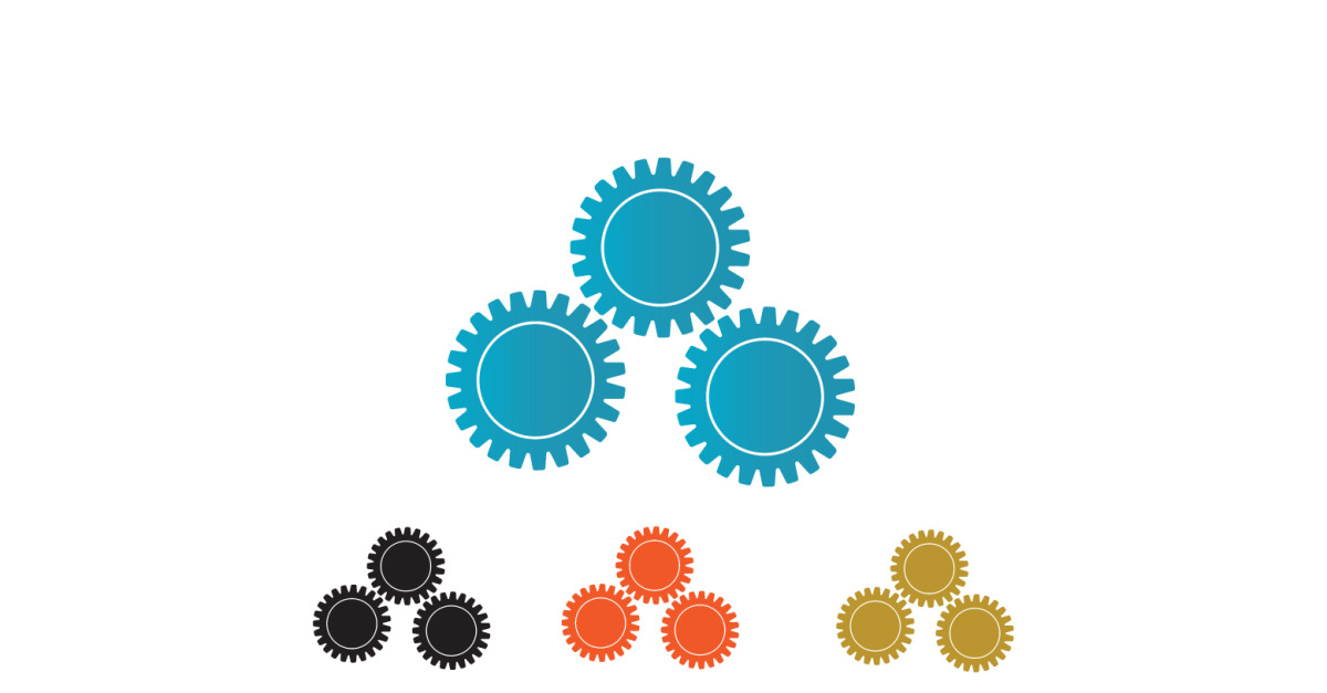Gear box logo icon template vector v50 - TemplateMonster
