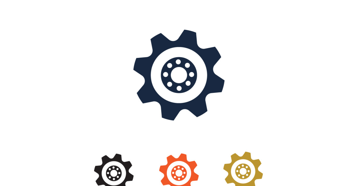 Getriebe-Logo-Symbol-Vorlagenvektor v36 - TemplateMonster