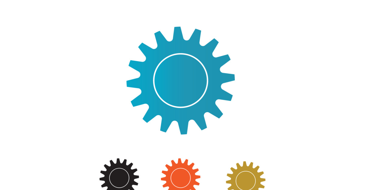 Getriebe-Logo-Symbol-Vorlagenvektor v44 - TemplateMonster
