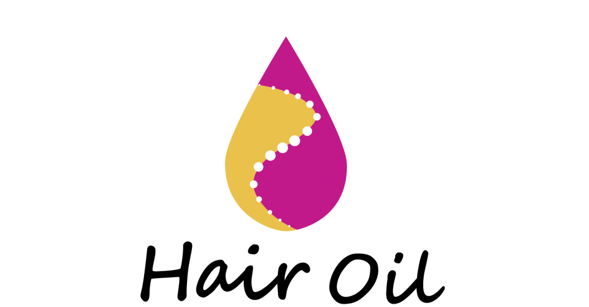 Modello vettoriale del logo per la salute dell'olio per capelli v20