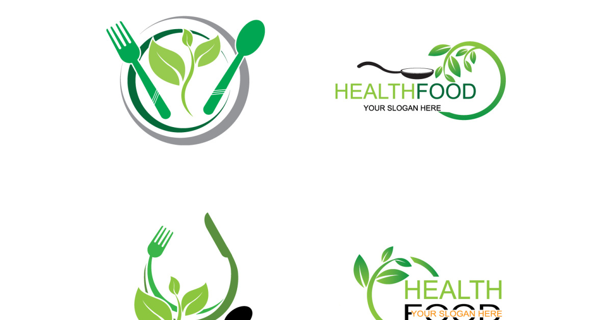 Élément de modèle de logo d'aliments santé v33