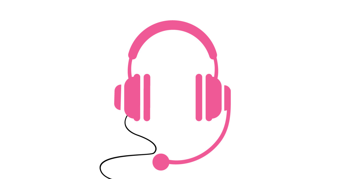 Headphone music podcast logo vector v44 - TemplateMonster