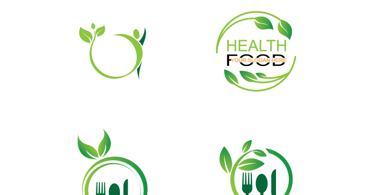Health food logo template element v5 - TemplateMonster