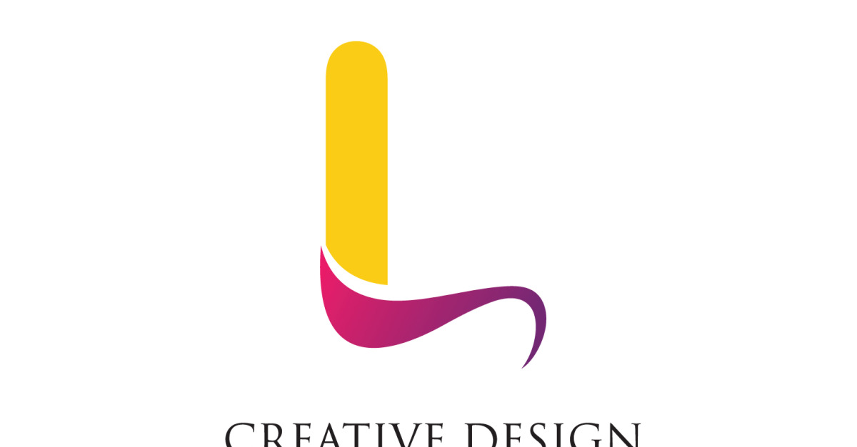 Bokstaven L initialt namn logotyp vektor v60