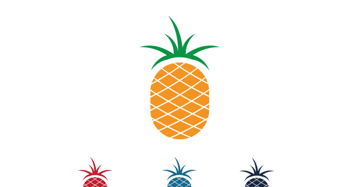 Vecteur de logo de fruits d'ananas v20 - TemplateMonster