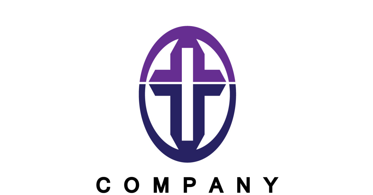 Christian cross icon logo vector v13 - TemplateMonster