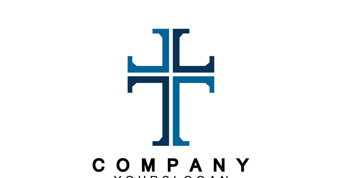 Christian cross icon logo vector v16 - TemplateMonster