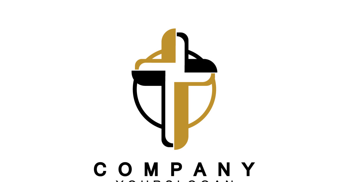 Christian cross icon logo vector v2 #392305 - TemplateMonster