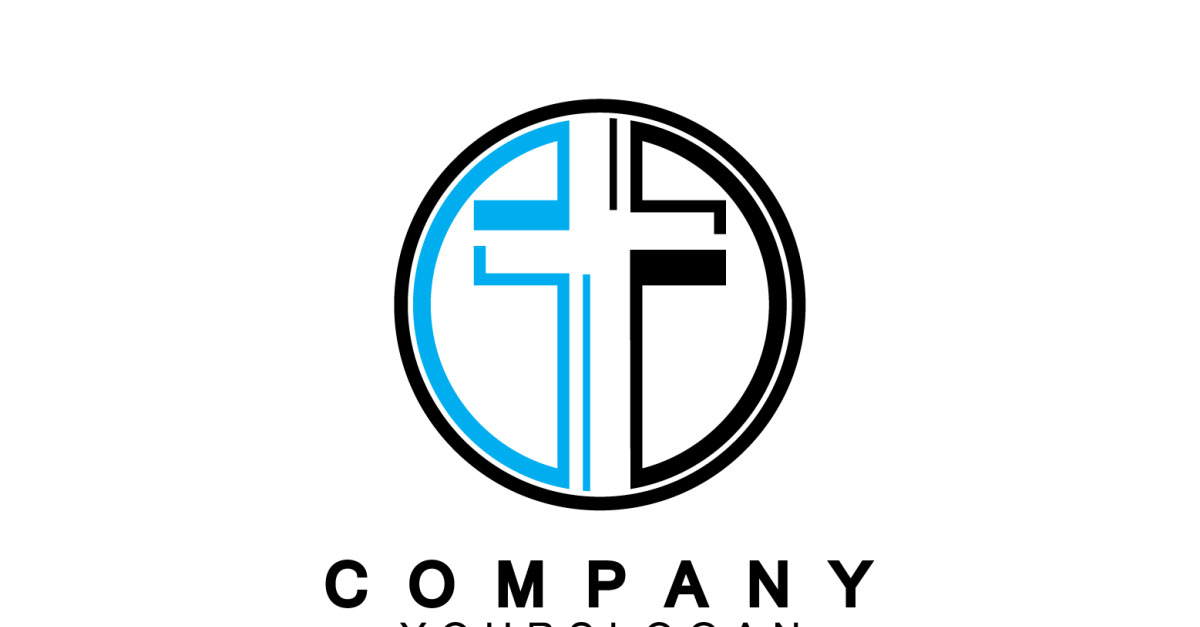 Christian cross icon logo vector v34 - TemplateMonster