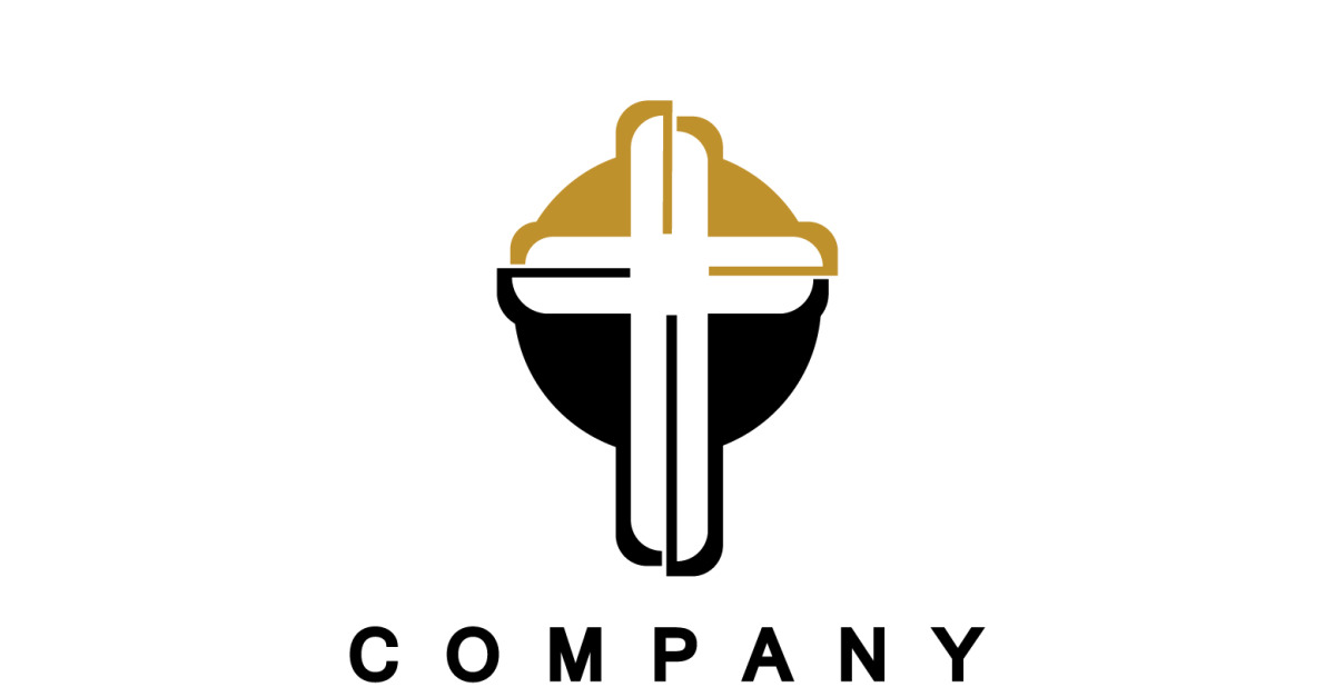 Christian cross icon logo vector v4 #392304 - TemplateMonster