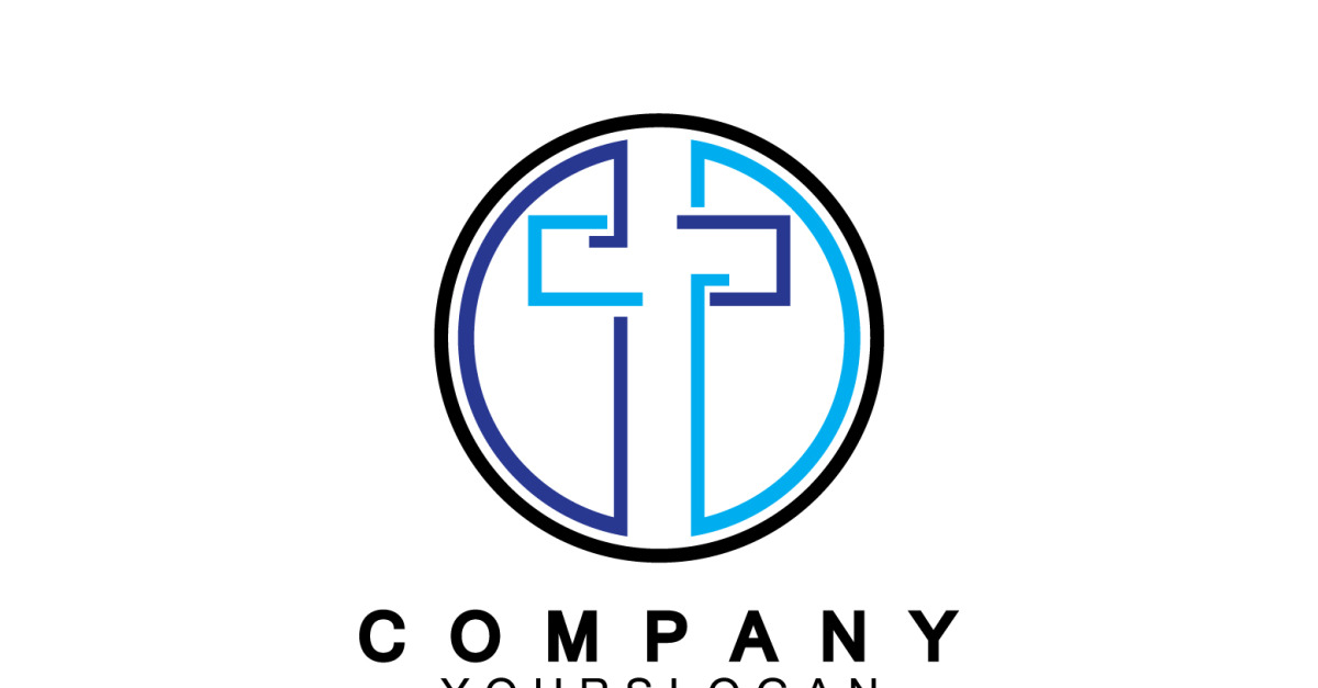 Christian cross icon logo vector v9 #392322 - TemplateMonster