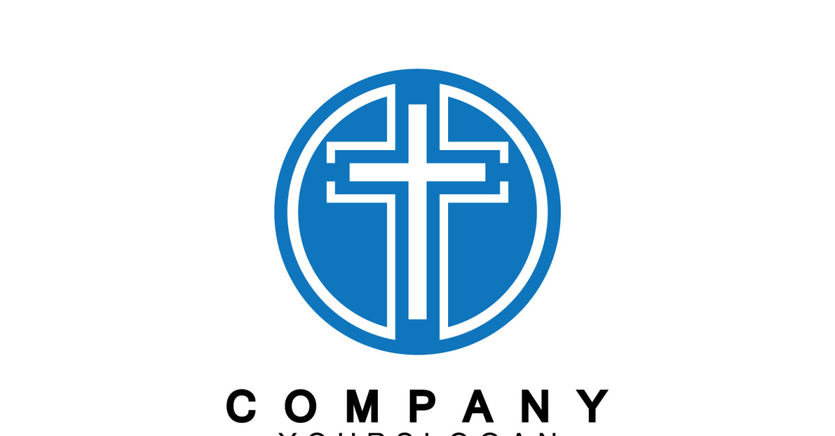 Croix chrétienne icône logo vecteur v39 - TemplateMonster