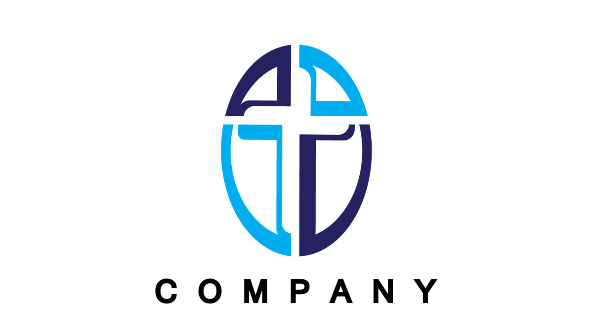 Křesťanský kříž ikona logo vector v6 - TemplateMonster