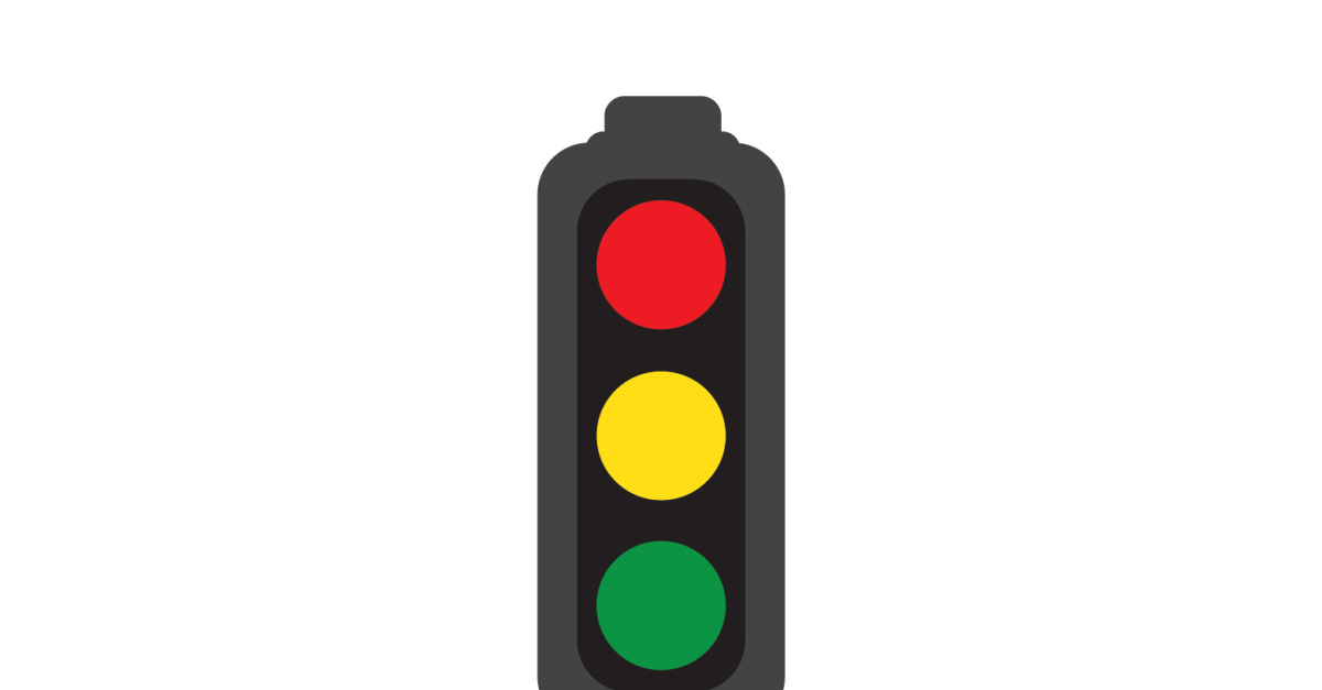 Modèle vectoriel de logo d'icône de feu de circulation v1