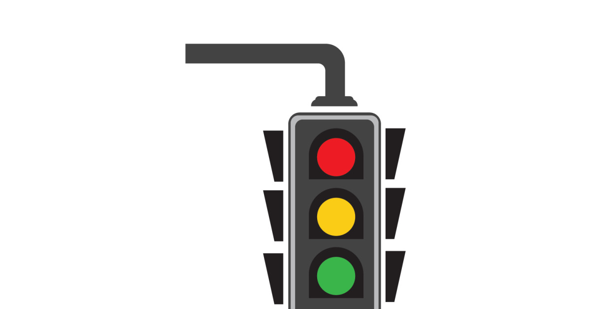 Modelo de vetor de logotipo de ícone de semáforo v15