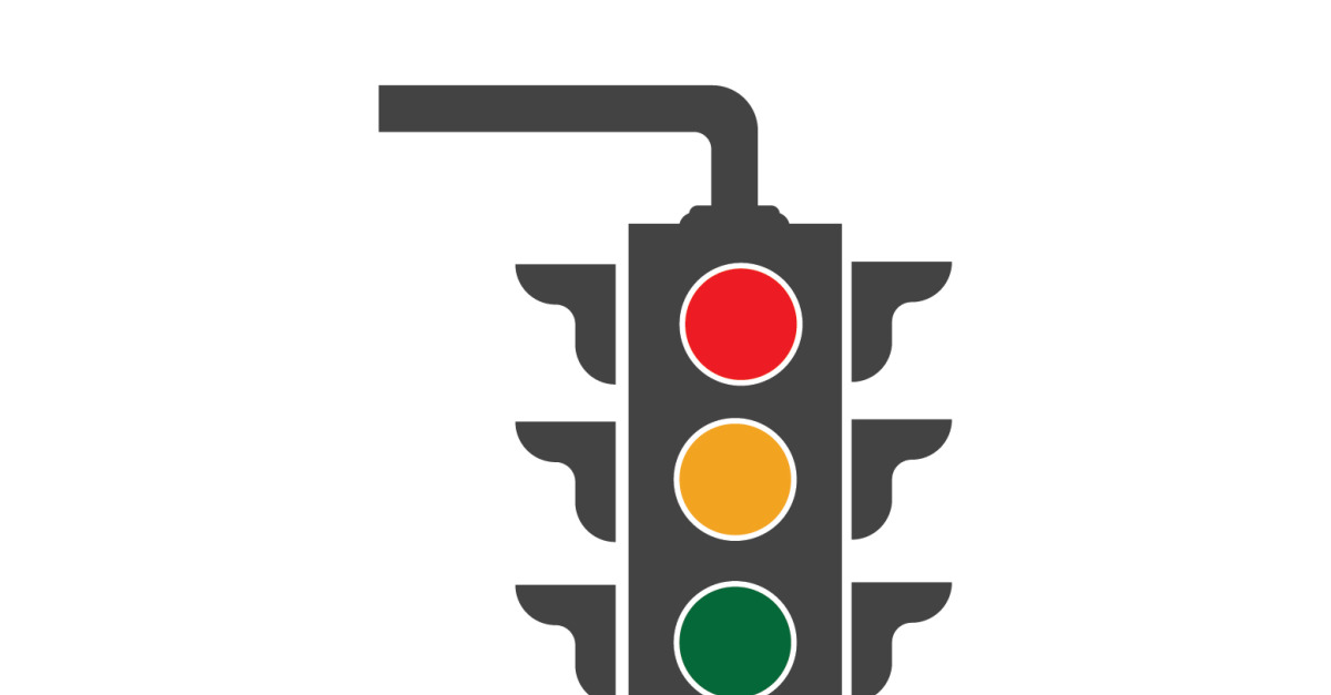 Modelo de vetor de logotipo de ícone de semáforo v30