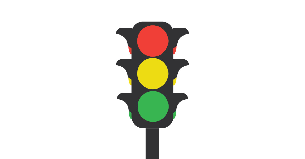 Modelo de vetor de logotipo de ícone de semáforo v61