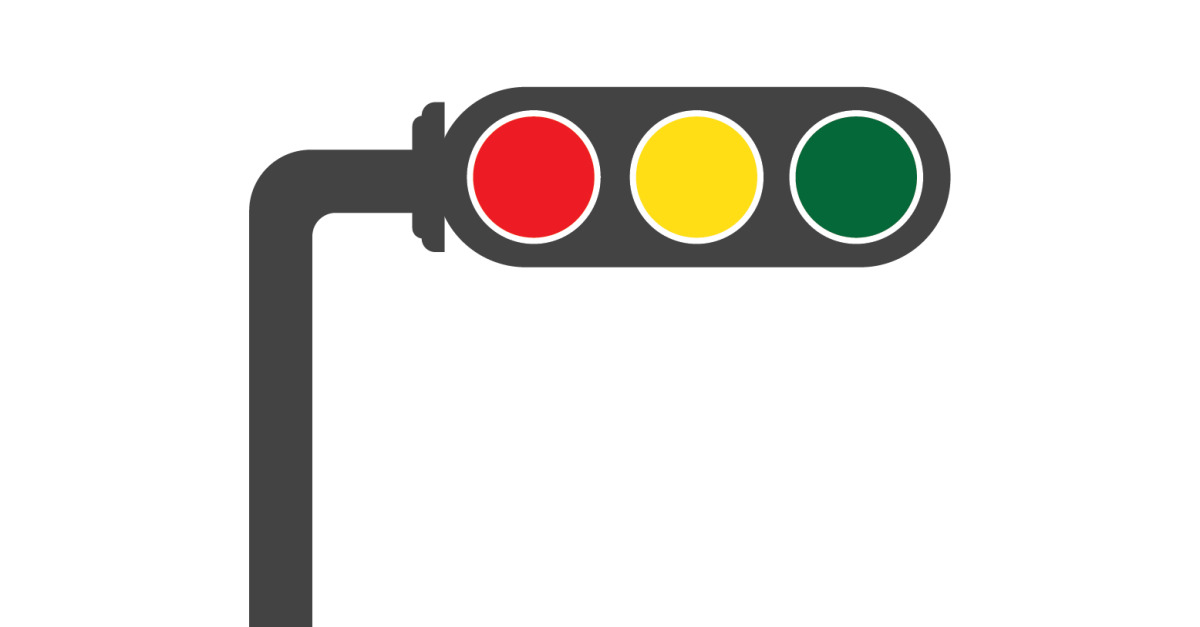 Plantilla vectorial del logotipo del icono de semáforo v14