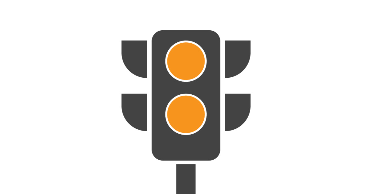 Plantilla vectorial del logotipo del icono de semáforo v19