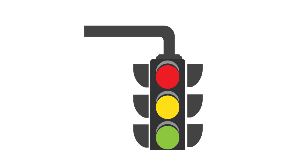 Plantilla vectorial del logotipo del icono de semáforo v34