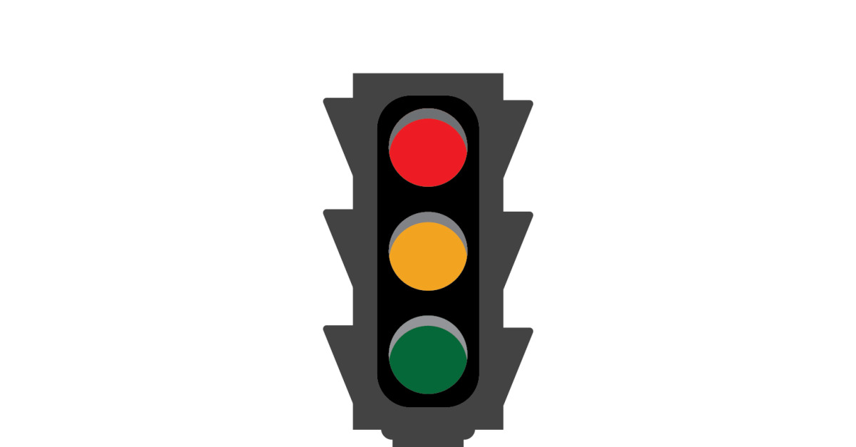 Plantilla vectorial del logotipo del icono del semáforo v25