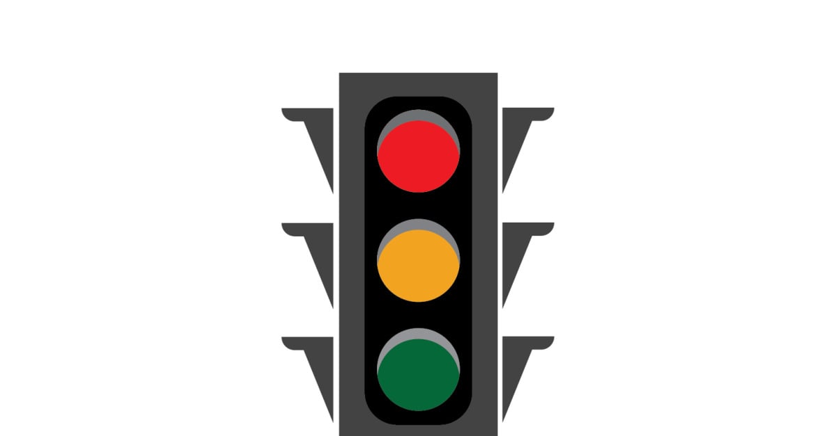 Plantilla vectorial del logotipo del icono del semáforo v26