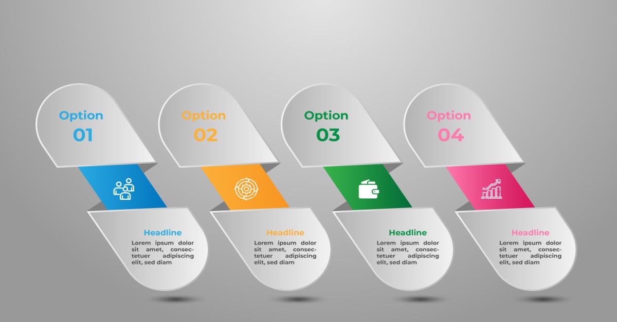 Free modern vector infographic element design.