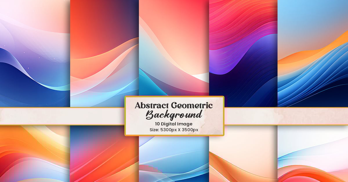 Colorful Line Shapes Wave Background Illustration