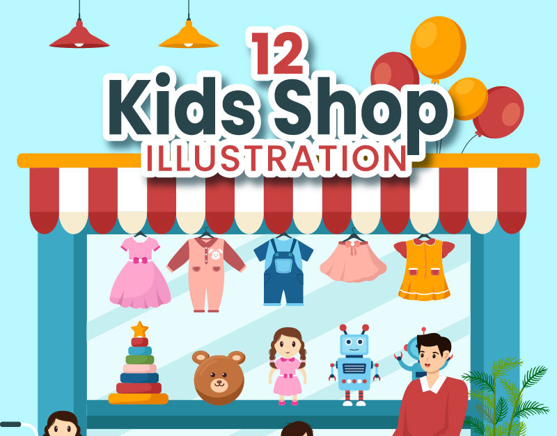 12 Illustration de magasin pour enfants - TemplateMonster