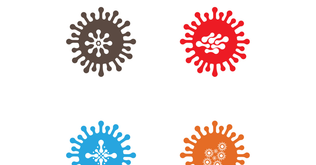 Vettore modello logo icona virus v34 - TemplateMonster