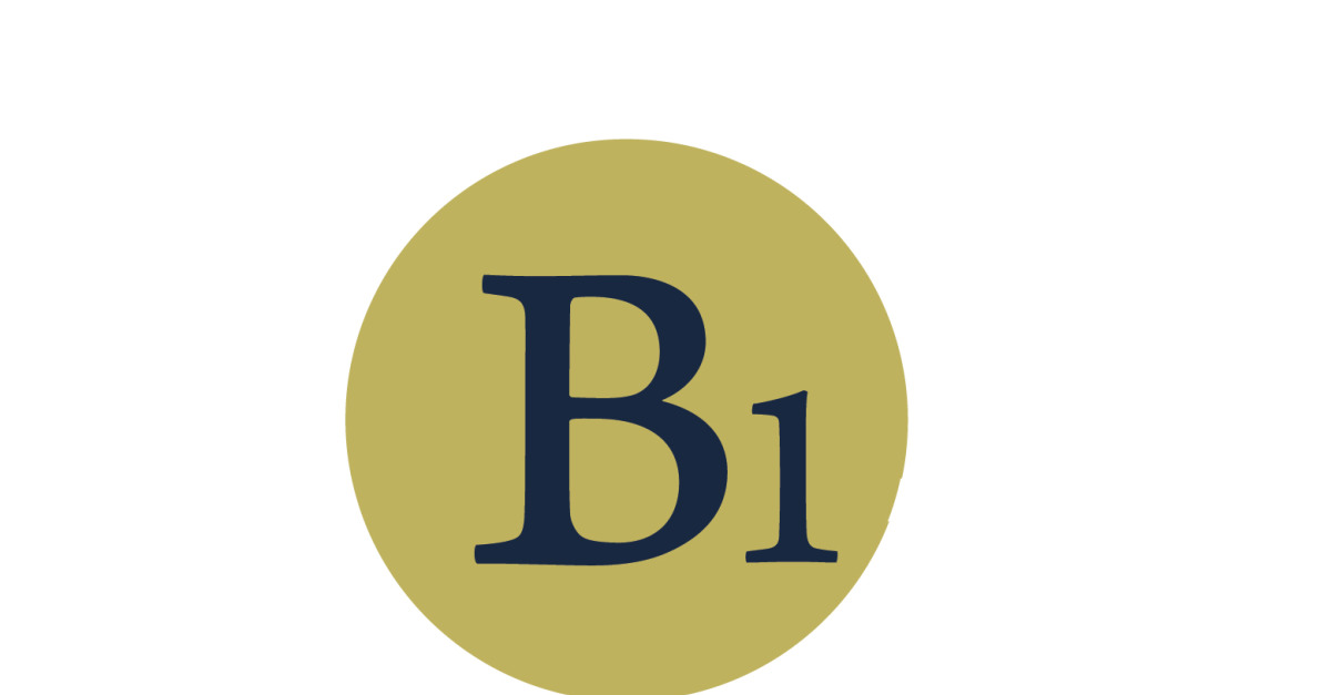 Modelo de logotipo de ícone de vitamina b1 vetor v44