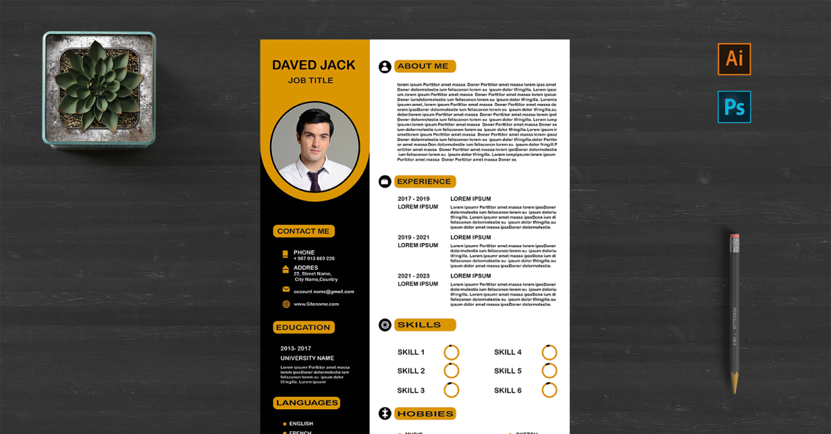 Professional and modern resume template - TemplateMonster