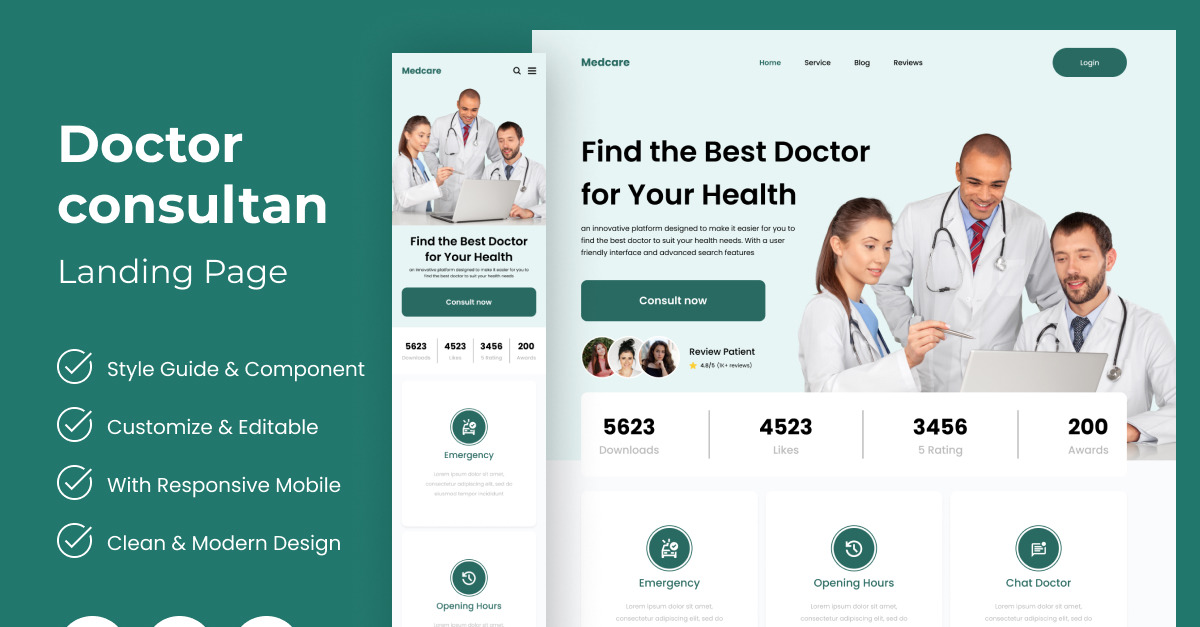 MedCare - Doctor Consultant Landing Page V1 - TemplateMonster