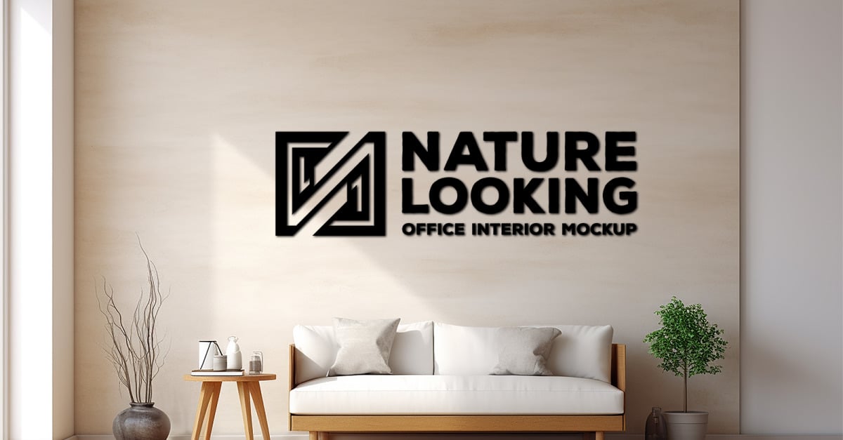 Lüks duvarda Logo Maketi | Lüks duvar maketi | premium logo maketi ...