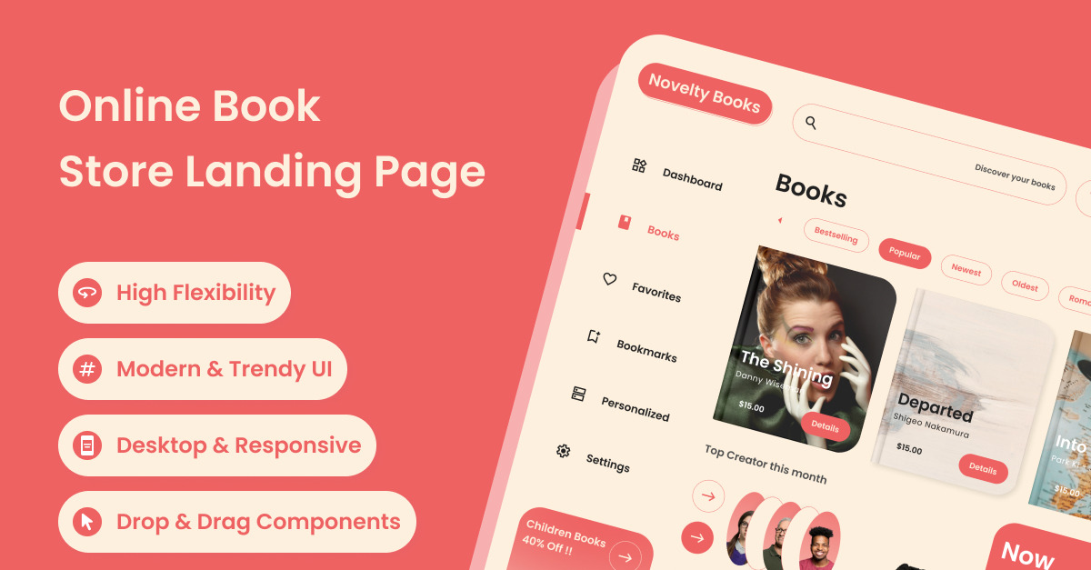 Novelty Books - Online Book Store Dashboard V2