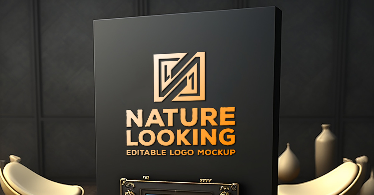 Logo mockup | sign logo mockup | electronic board mockup | black board ...