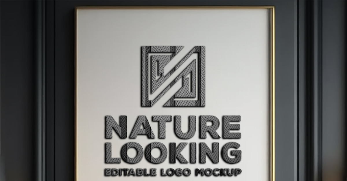 White board logo mockup | sign board logo mockup | fabric effect on ...