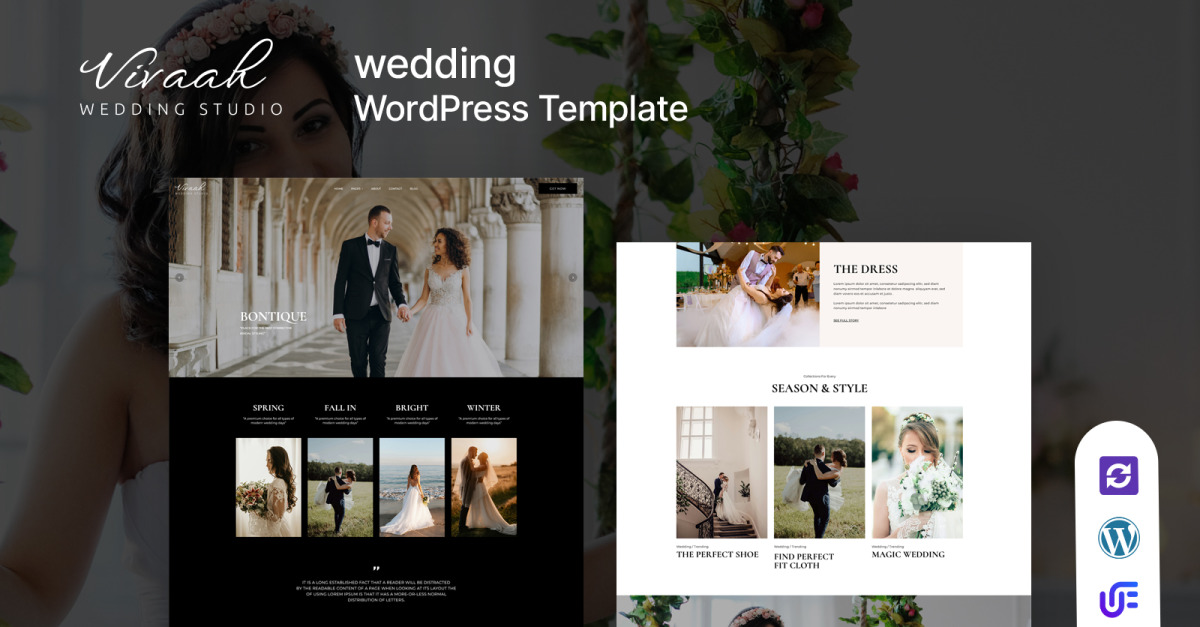 Vivaah - Bridal And Wedding Studio WordPress Elementor Theme