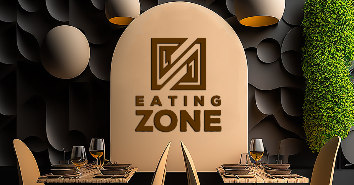 Eating Zone Mockup | Restaurant Sing Logo Mockup | natural restaurest ...