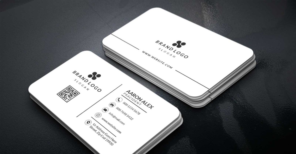 White Business Card Design #395888 - TemplateMonster