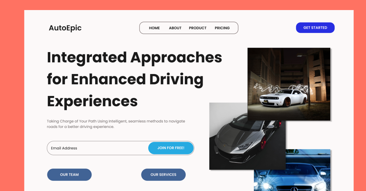 Auto Epic Figma Template Hero Page #396063 - TemplateMonster