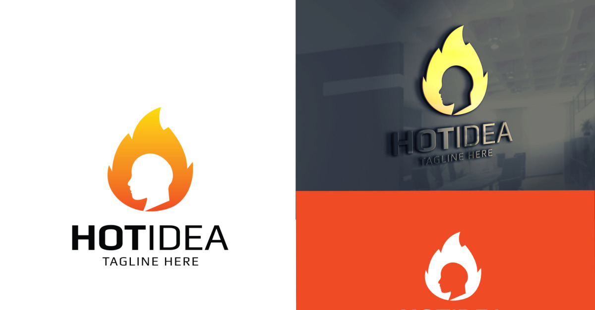 Hot Idea logo design template #396070 - TemplateMonster