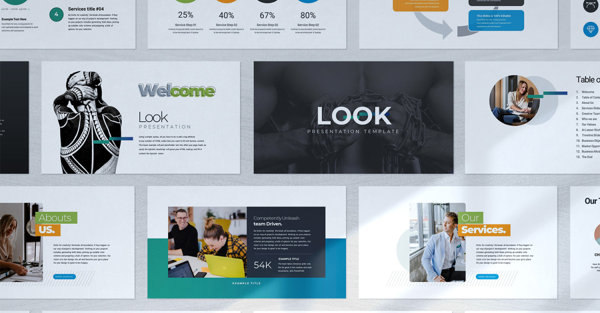 LOOK Presentation Keynote Template #396041 - TemplateMonster