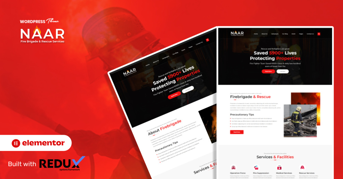 Naar - Fire Brigade & Rescue WordPress Theme