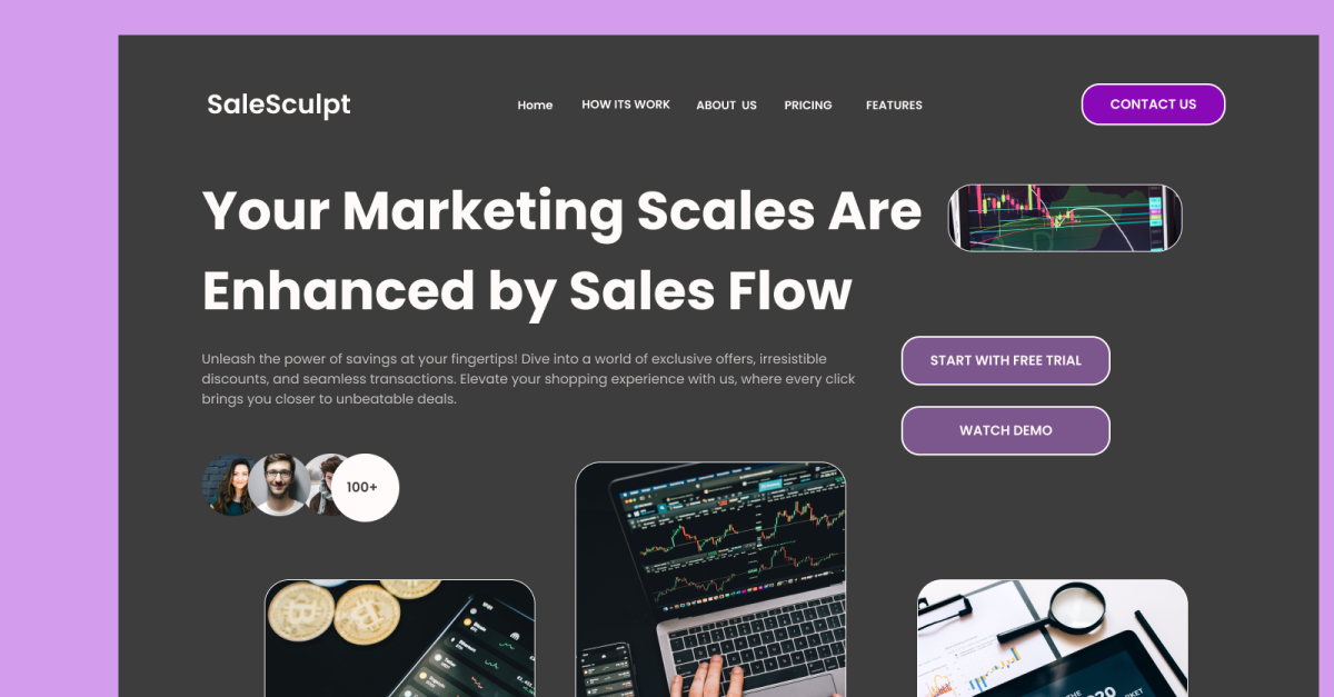 Sales Sculpt Figma Template Hero Page - TemplateMonster